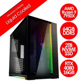 AMD Ryzen 9 7950X Lian Li O11 Razer Liquid Cooled Gaming PC