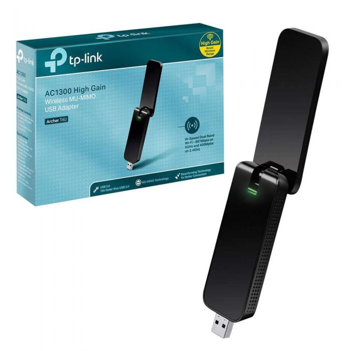 TP-LINK (ARCHER T4U v3.2) AC1300 (867+300) Wireless Dual Band USB ...