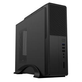 CIT S014B, Black, Slim, Micro ATX Case, Card-Reader, 300W PSU